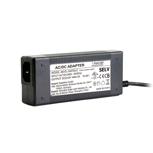 Desktop Power Supply 24VDC 3A | Edgelight LLC